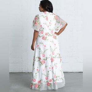 Kiyonna | Dresses | Kiyonna Embroidered Elegance Evening Gown In Le ...